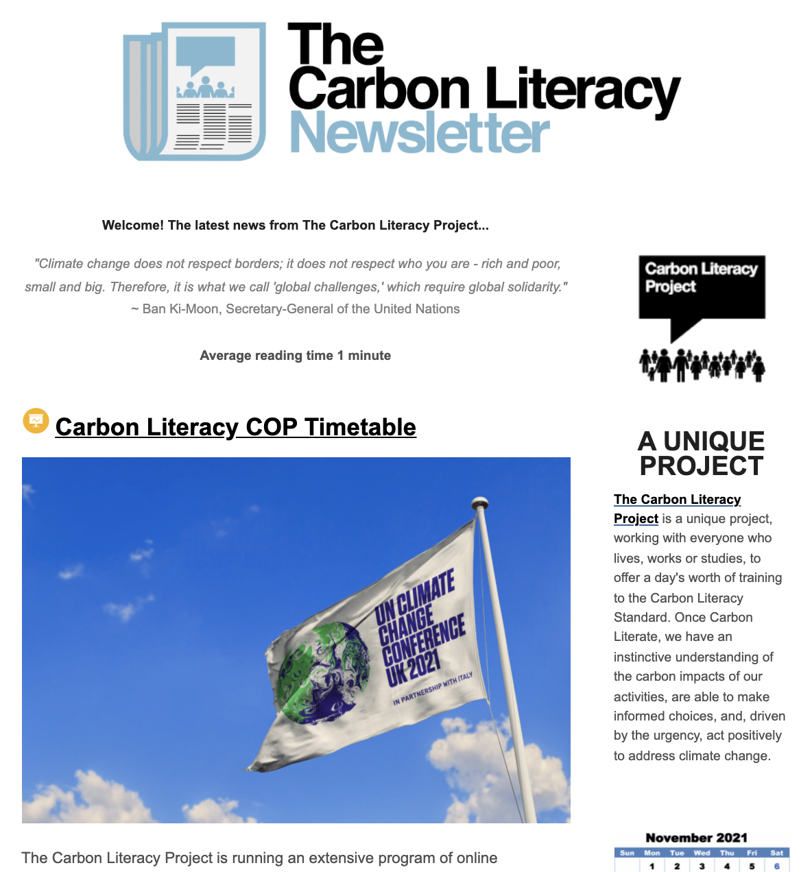 October’s Carbon Literacy Update - The Carbon Literacy Project
