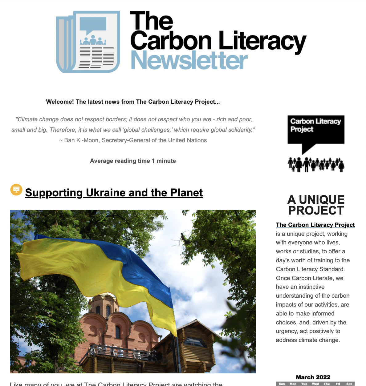 February’s Carbon Literacy Update - The Carbon Literacy Project