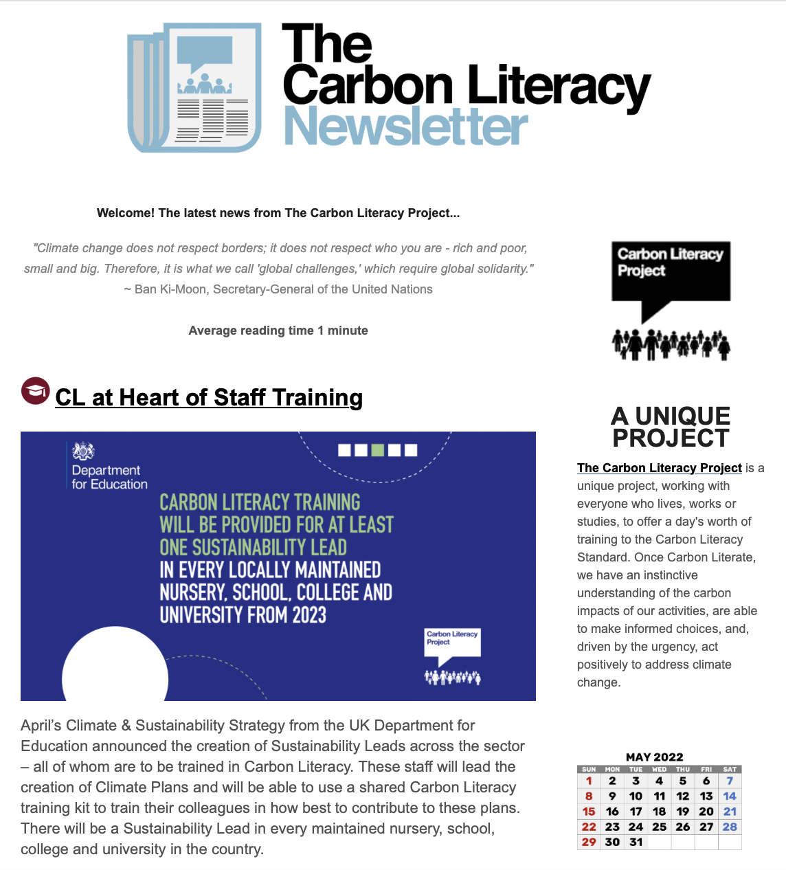 April’s Carbon Literacy Update - The Carbon Literacy Project