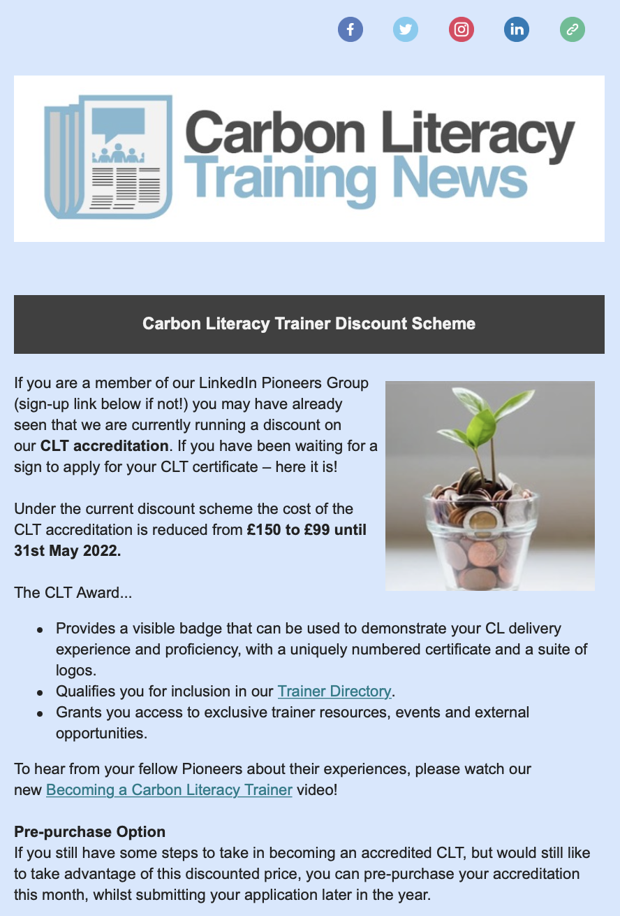 Carbon Literacy Training News - The Carbon Literacy Project